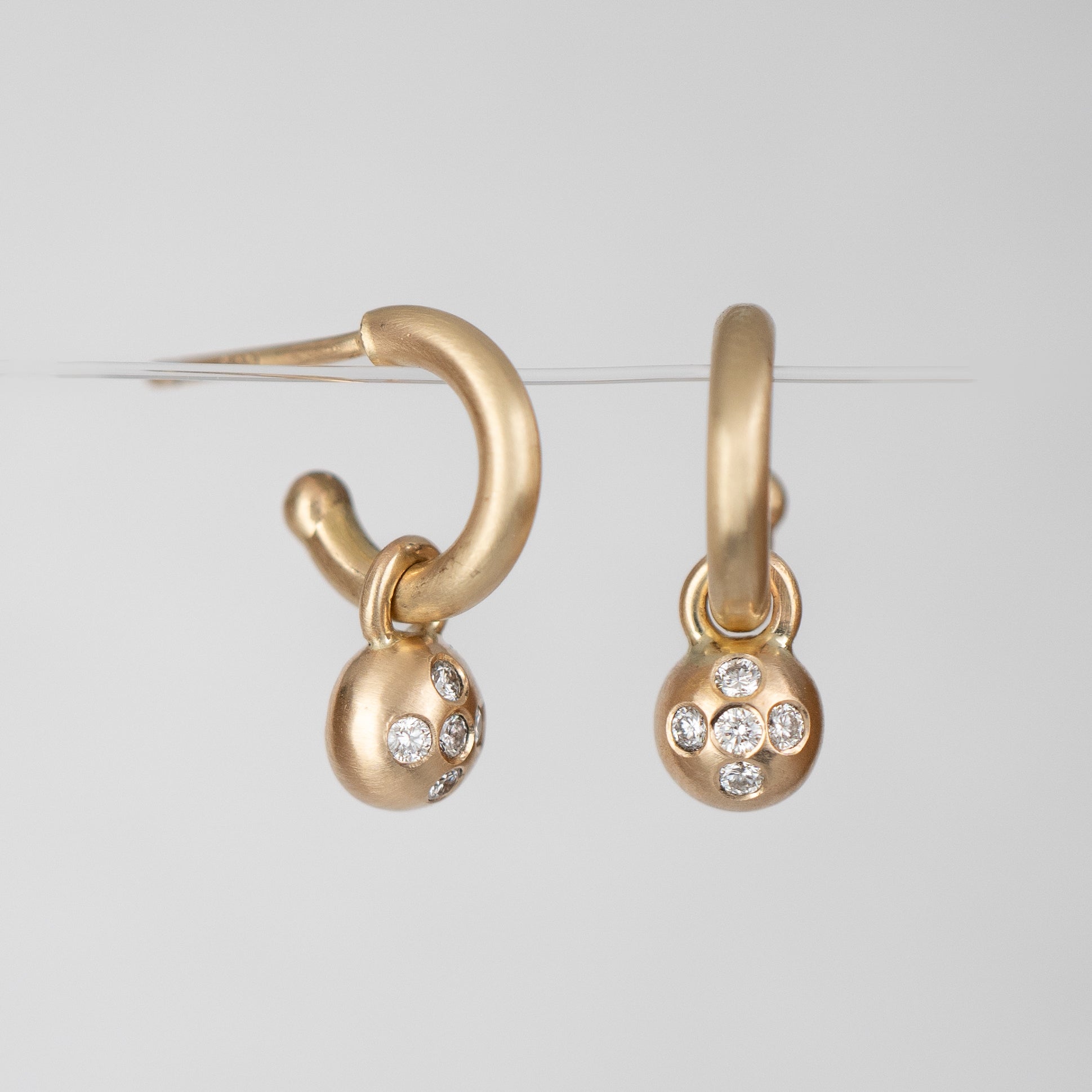 Intersect Diamond Charm Hoops – Maiden Voyage